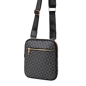 XIKIBEA Crossbody Bag for Mens, Men's commuter shoulder bag, Travel bag Work Business Small men's satchel (黑色)