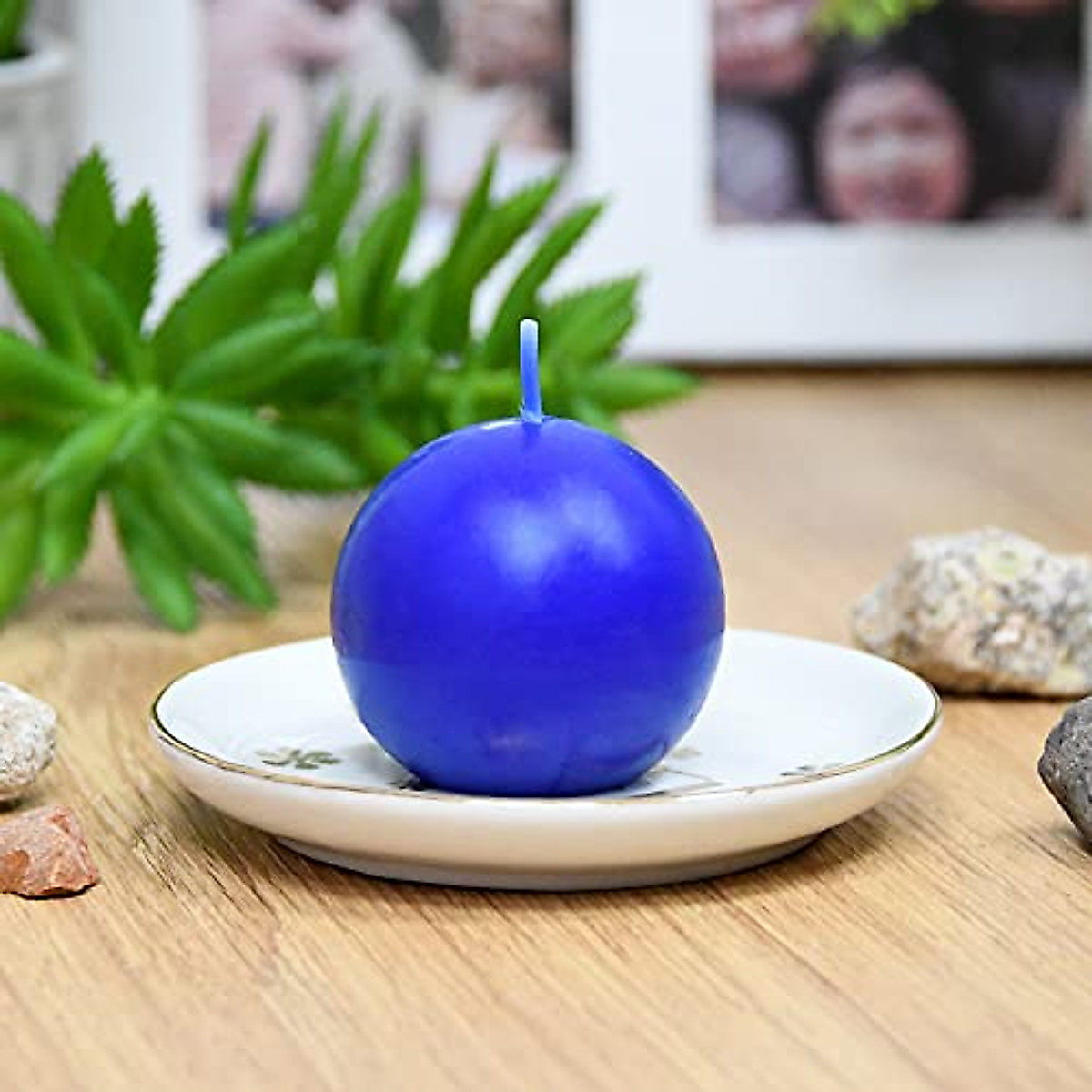 Zest Candle 12-Piece Ball Candles, 2-Inch, Blue