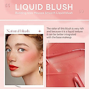 Soft Cream Blush Stick, Liquid Blush Makeup for Cheeks, Multi Sheer Big Brush Liquid Skin Tint Stick for Eyes and Lips, Long-Wearing, Natural-Looking,Blends Perfectly onto Skin, Gift for Her (Milk Pink)