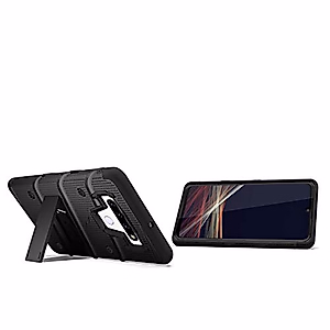 ZIZO Bolt Series for LG Stylo 6 Case with Screen Protector Kickstand Holster Lanyard - Black & Black
