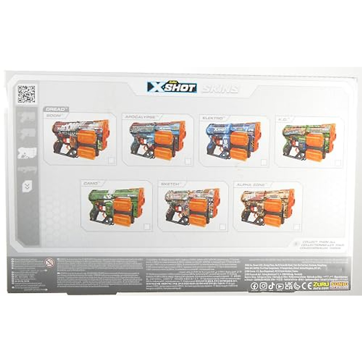 X-Shot Skins Dread Foam Blaster (12 Dart) by ZURU x Sonic The Hedgehog Toy for Kids, Teens, Adults