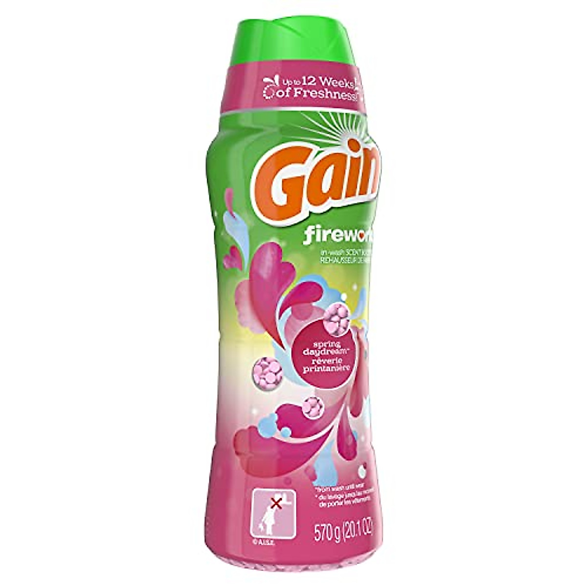 Gain Fireworks Laundry Scent Booster Beads for Washer, Spring Daydream, 20.1 fl oz, HE Compatible