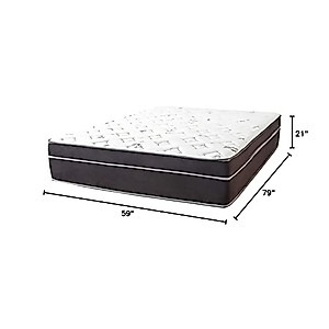 Nutan 12-Inch Euro Top Firm Foam Encased/Orthopedic Support For A Restful Night Innerspring Mattress And 8-Inch Wood Box Spring/Foundation Set,Queen