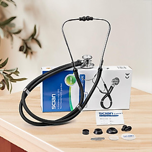 SCIAN Stethoscope Sprague Rappaport for Doctors, Nurses, Med Students, and Home Use, Multi-Functional Cardiology Stethoscope Dual Head with Adult, Pediatric, and Infant Convertible Bell