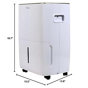 Soleus AC Energy Star 25-Pint Portable Dehumidifier with Auto-Shutoff & Timer, Home Dehumidifier and Moisture Absorber For Basement, Garage, Living Room in White