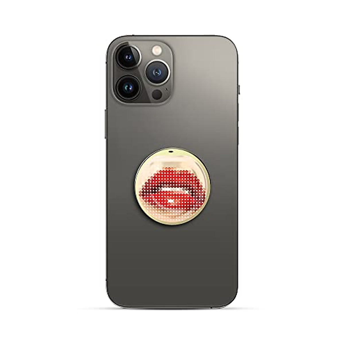 HANDL New York: Pixeled Lips - Handl Benjamin Collection - Phone Grip and Stand for Smartphone
