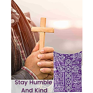 InnoBeta Christian & Religious & Spiritual Gifts, Inspirational Bible Verse Blanket for Women and Men, Flannel Throw Blanket for Christmas, Thanksgiving, Birthday, 50"x 65", Purple