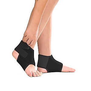 Sport Unisex Child Ankle Brace, Fitness Adjustable Breathable Non Slip Sleeve Double Hook Loop Compression Ankle Support Wraps for Sport, Ankle Sprain, Injury Recovery