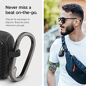 Spigen Mag Armor (MagFit) Designed for Airpods 3rd Generation Case MagSafe Compatible Magnets Embedded Airpods 3 Case with Keychain (2021) - Matte Black