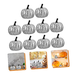 ABOOFAN 30 Pcs Foam Pumpkin Mini Pumpkins for Decorating Small Pumpkin Decor Artificial Pumpkins for Table Decor Artificial Pumpkins Bulk Fake Pumpkins Harvest Pumpkins Model Dining Table