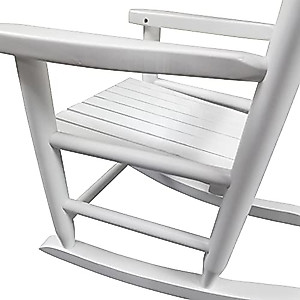 HomVent Rocking Chairs Kids/Children Solid Wood Rocking Chair w/Ergonomic High Back Front Porch Rocking Chairs Outdoor Patio Portable Chairs Small Wooden Rocker Living Room Bedroom Residential Chair