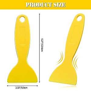 12 Pieces Plastic Spatula Putty Knife, Air Bubble Remover Sticker Installation Tool Flexible Paint Scrapers for 3D Printing Resin Removal Vinyl Film Wrap Cleaner, Spackling, Patching, Decal, Wallpaper