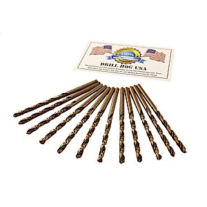 Drill Hog USA 1/8" Drill Bits HI-Molybdenum M7 12 Pack
