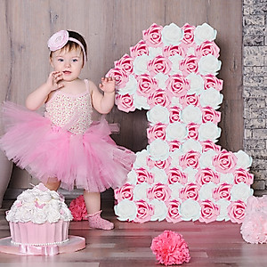 Chuangdi 140 Pieces Valentine's Day Artificial Foam Rose Head, 3 Inches Artificial Stemless Rose Flower Heads Without Stem for Weddings, Decor, DIY