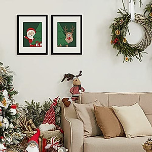 upsimples 12x16 Picture Frame Set of 3, Made of High Definition Glass for 8.5x11 with Mat or 12x16 Without Mat, Wall Mounting Photo Frames, Black