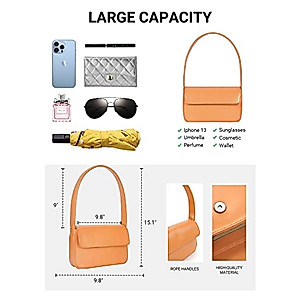 TIJN Shoulder Bags for Women Cute Hobo Tote Handbag Mini Clutch Purse with Button Closure Crossbody Bags for Women Girls