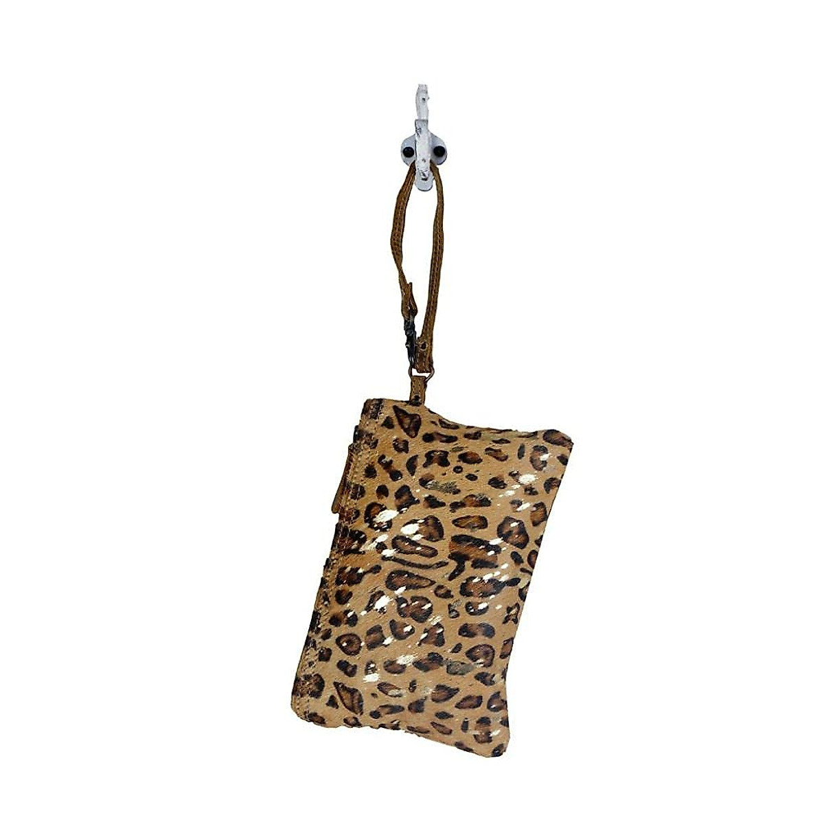 Myra Bag Slick Cowhide Pouch Upcycled Cowhide & Leather S-2827