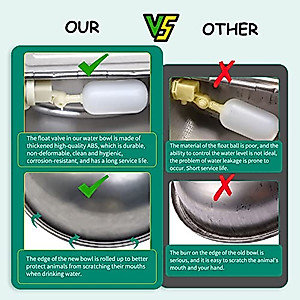 Automatic Cow Drinking Water Bowl,304 Stainless Steel Animal Waterer Bowl for Horse,Goat,Pig,Dog, with 1/2 Float Valve