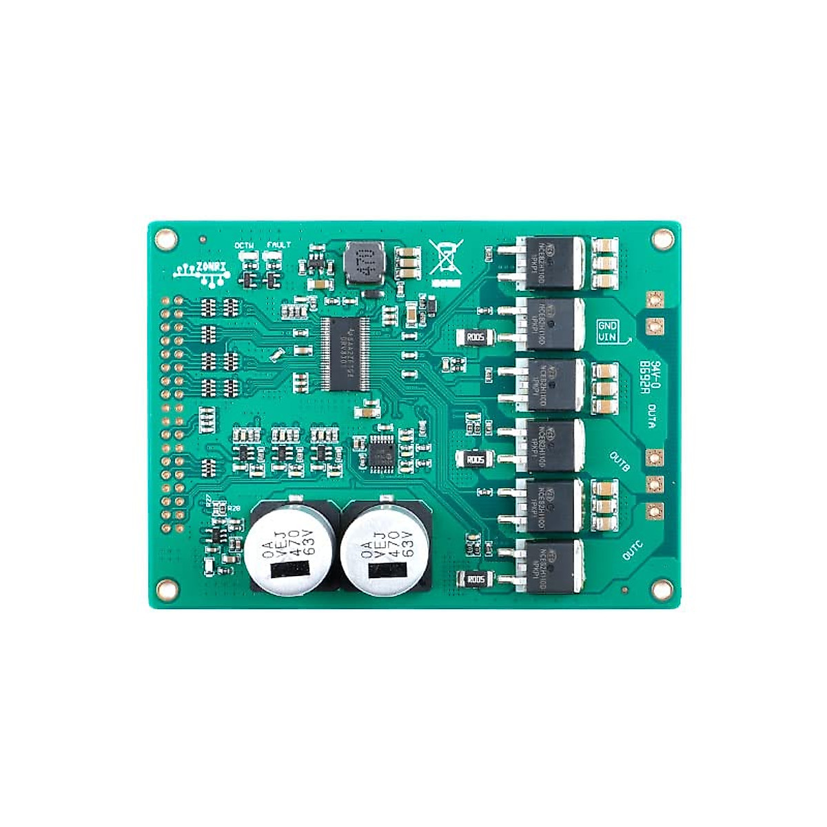 JESSINIE DRV8301 High Power Motor Driver Module Dual Current Shunt Amplifier Three Phase Power Grid Driver and Step Down Regulator High Power Motor Driver Module BLDC Brushless PMSM Driver