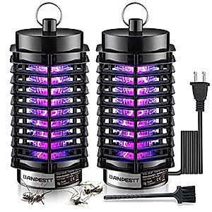 2-Pack BANPESTT Bug Zapper Indoor,Electric Mosquito Zapper,Insect Catcher for Inside Home, Indoor Trap & Killer for Gnat,Moth,Fruit Fly,Fungus（Black）