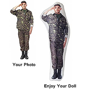 ZOZOCUSTOM That's-My-Hero Stuffed Doll Deployment Custom Photo Pillow Person Shape Cushion, Multicolor, 12 inches