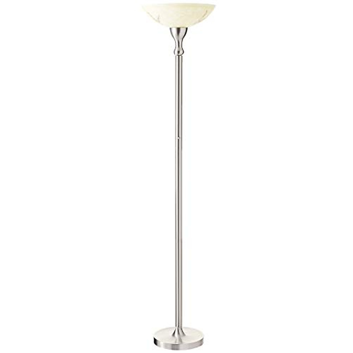 Artiva USA 71-inch Compact Fluorescent Torchiere Floor Lamp with Hand-Painted Alabaster Glass Shade