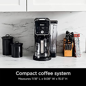 Ninja CFP201 DualBrew 12-Cup Drip Single-Serve Coffee Maker (Renewed) Bundle with Premium 2 YR CPS Enhanced Protection Pack
