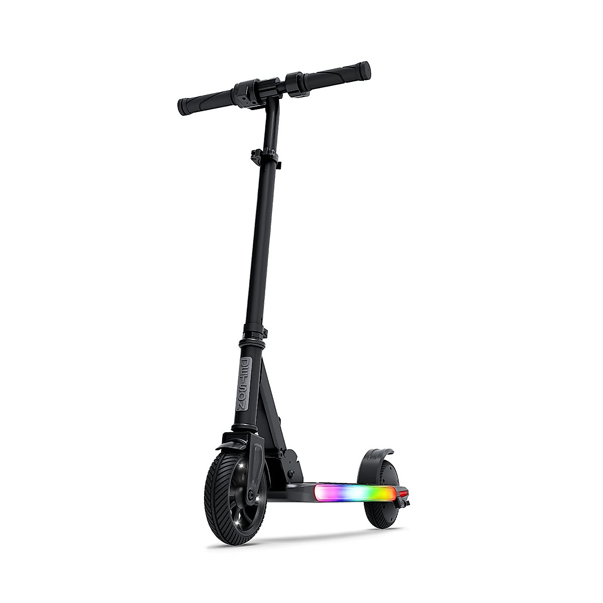 Jetson Omega Electric Scooter, Up to 10 MPH, Range Up to 5 Miles, 150-Watt Motor, Foldable, 3 Speed Mode, Light-Up Deck, Ages 8+, Black, JOMEGA-BLK