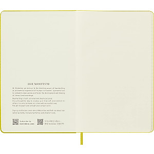Moleskine Classic Notebook, Hard Cover, Large (5" x 8.25") Ruled/Lined, Hay Yellow (Silk), 240 Pages