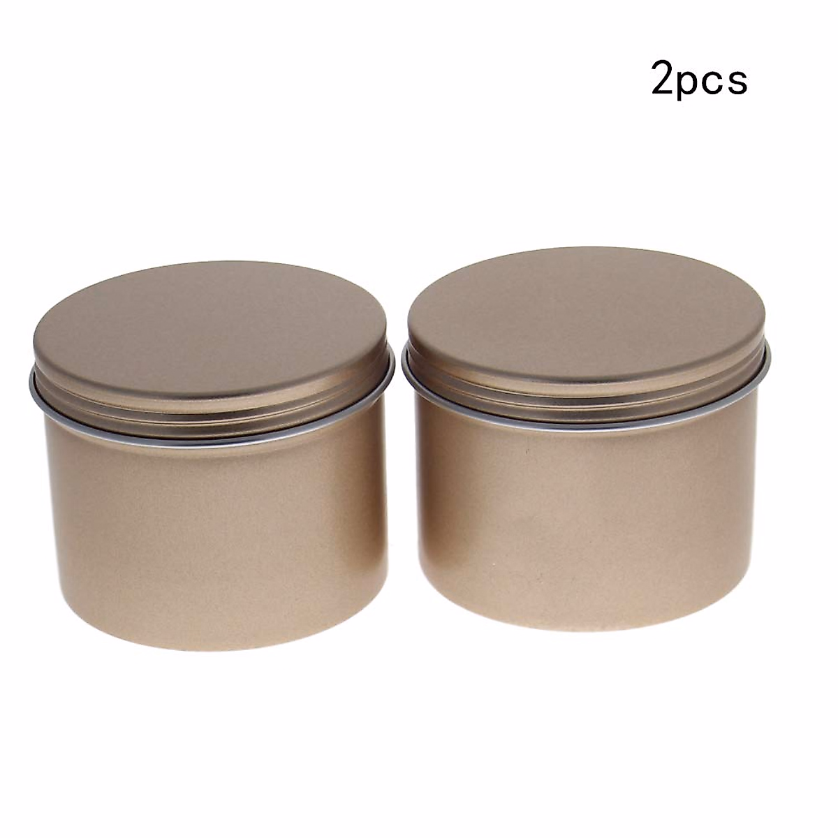 2 Pack 3.4 oz Round Aluminum Cans Tin Can Screw Top Metal Lid Containers for Lip Balm, Crafts, Candles, Candies, 120ml,Aicosineg