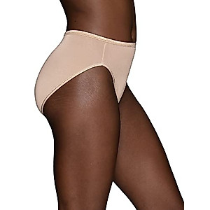 Vanity Fair Women's Illumination Hi Cut Panties (Regular & Plus Size), Rose Beige, 8