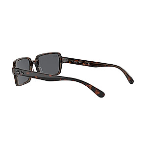 Ray-Ban Rb2189 Benji Rectangular Sunglasses, Havana/Dark Grey, 52 mm