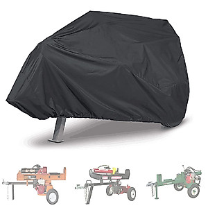 BOSKING Patio Log Splitter Cover 83"x45"x39" Heavy Duty Waterproof Logging Separator Cover Weather-Resistant Storage Cover for 15-37-Ton Gas Log Splitter - Black
