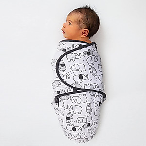 The Peanutshell Swaddle Set for Baby Boys - Camo & Elephant - 3 Pack (Small/Medium | 0-3 Months)