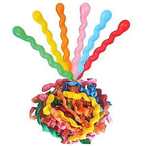 100 Pcs 40 Inches Latex Spiral Balloons Twisted Long Rainbow Party Balloons Pearlescent Helium Balloon for Birthday Baby Shower Wedding Hawaiian Luau Tropical Carnival Party Decorations Random Color
