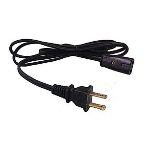 HJFPOWERCORD Replacement for Salton Maxim Rice Cooker Food Steamer Model RS-3 Power Cord (2pin) Part Replacement