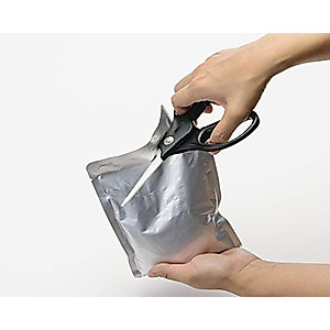 Kyocera Ceramic Scissors, Overall length 7.2" with 2.7" Long Blades, Black Handle With White Blades