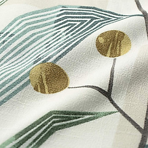 Leeva Leaves Modern Design Kitchen Valances for Guest Room Dining Room, Top Rod Pocket Thermal Insulated Window Curtain Valance for Office Door, One Panel, 52X18