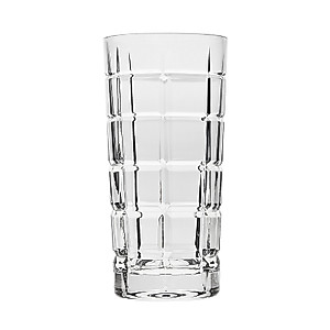 Godinger Highball Glass, Drinking Glass, Drinking Cup, Tall Glass, Drinkware Plaid 14oz