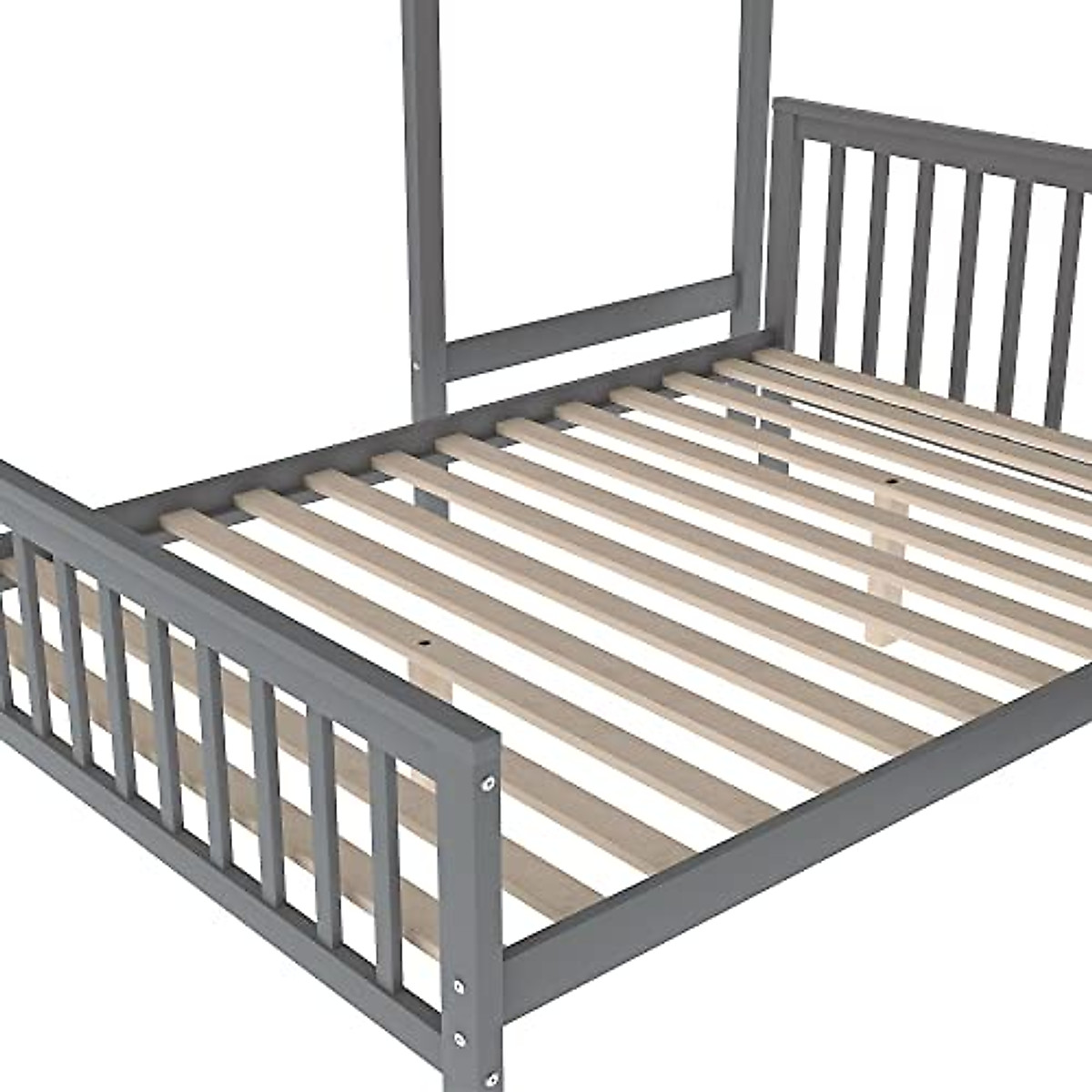 DEYOBED Twin Over Full Wooden Bunk Bed and Convertible Loft Bed with Storage Staircases - Ideal for Kids and Teens, Maximizing Space and Comfort