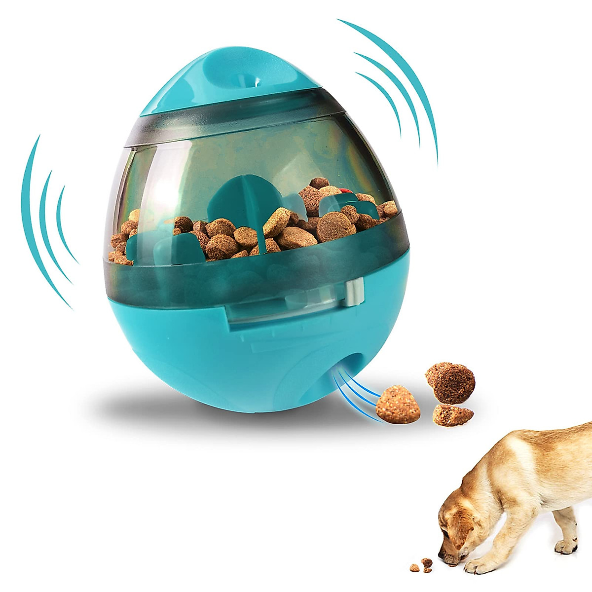 JZXOIVA Dog Treat Ball, Adjustable Dog Treat Dog Ball Dispensing Dog Toys, Interactive Food Puzzles Ball for Dogs, Pet Slow Feeder Ball