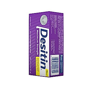 Desitin Maximum Strength Baby Diaper Rash Cream with 40% Zinc Oxide for Treatment, Relief & Prevention, Hypoallergenic, Phthalate- & Paraben-Free Paste, Travel Size, 2 oz (Pack of 6)