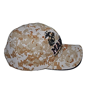 Icon Sports Group US Marine Corps Hat Officially Licensed Digital Camo Military Cap, Unisex Armed Forces Baseball Cap, One Size