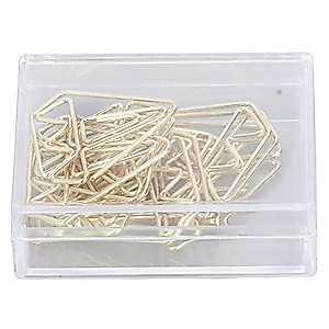 Pssopp 100pcs Gold Creative Shape Paper Clips,Cute Bookmark Marking Clips Diamond Envelope Shape Mini Paper Clips for Office School Home Students Stationery(#2)