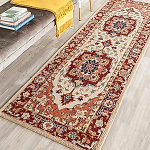SAFAVIEH Chelsea Collection 3'9" x 5'9" Black / Natural HK709F Hand-Hooked French Country Wool Area Rug