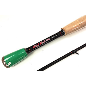 Carrot Stix Collapsible 2 Piece Spinning - Wild Wild Black Fishing Rod Microwave Guides (7' 0" Medium Light)
