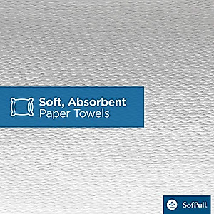 SOFPULL CENTERPULL HIGH-CAPACITY PAPER TOWELS BY GP PRO (GEORGIA-PACIFIC), 28143, WHITE, 4 ROLLS PER CASE, 567 TOWELS PER ROLL