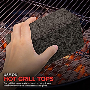 MIALO Trusted Traders BBQ Grill Cleaning Brick Pumice Stone, Black, 12 oz
