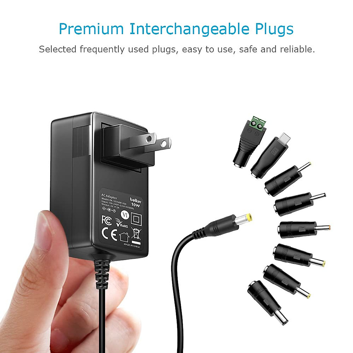 Belker 5V 2A 1.5A 1A AC Adapter Wall Charger Power Adapter Supply for TV Box Tablet Router More 5V Devices