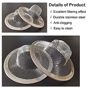 Beyoslf 10PCS Mesh Sink Drain Strainer Hair Catcher, 2.125'' Stainless Steel Slop Basket Filter Trap, Bathtub Sink Drain Screen Filter Cover Mesh Bathroom Bathtub RV Laundry Lavatory Balcony Utility